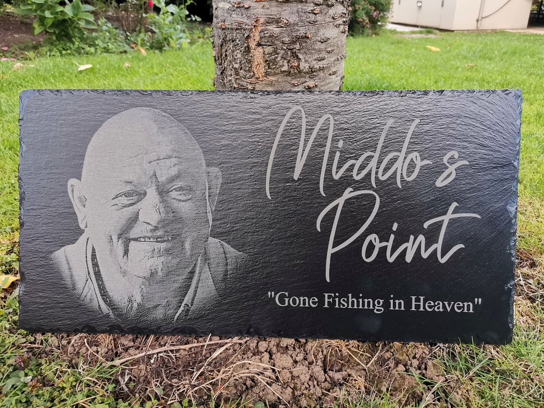Personalised Memorial Slate Plaque Grave Marker With Picture - Etsy