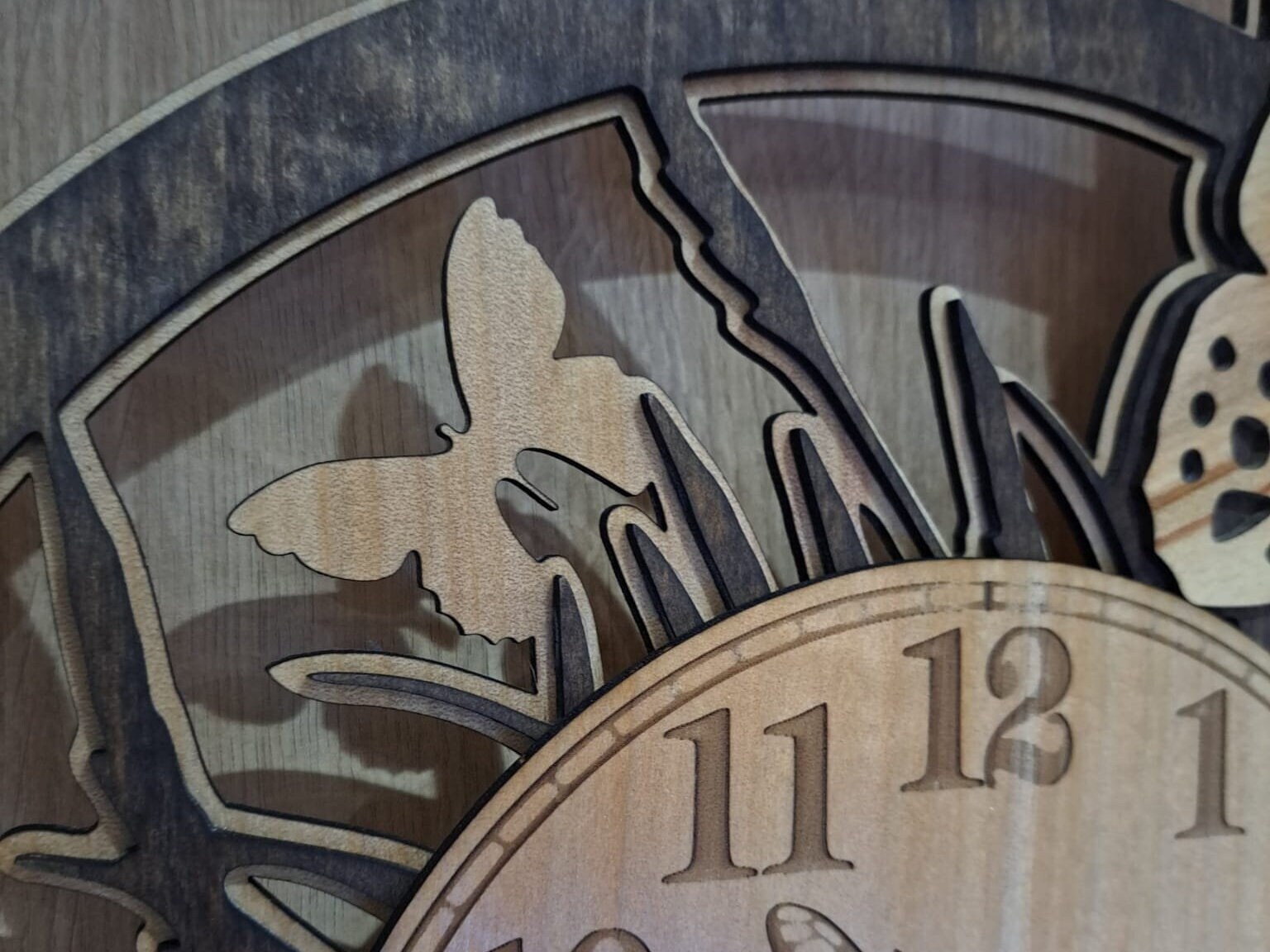 Multi Layered Butterfly Clock for Wall, Butterfly Wall Art, Unique Wall ...