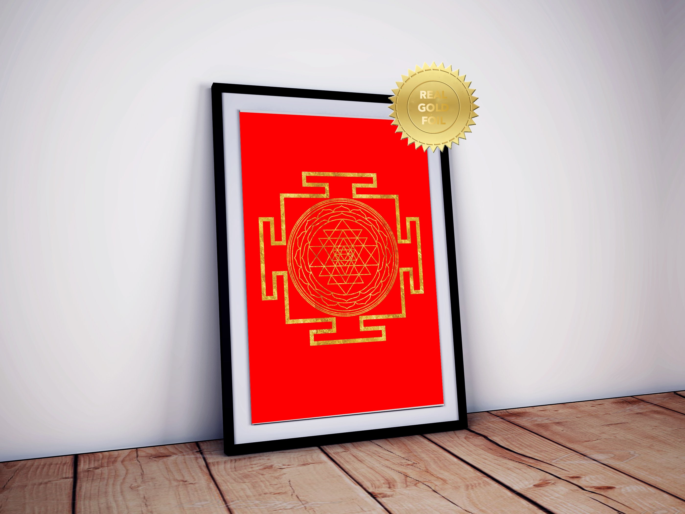 Sri Yantra Tripura Sundari Gold Foil Wall Art Fine Print - Etsy Australia