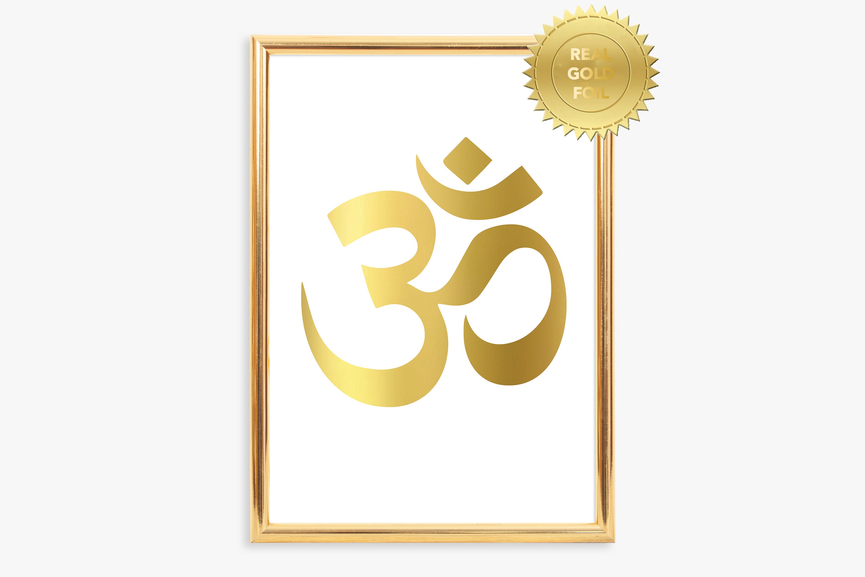 AUM Symbol Gold Foil Wall Art Fine Print Frame Not - Etsy