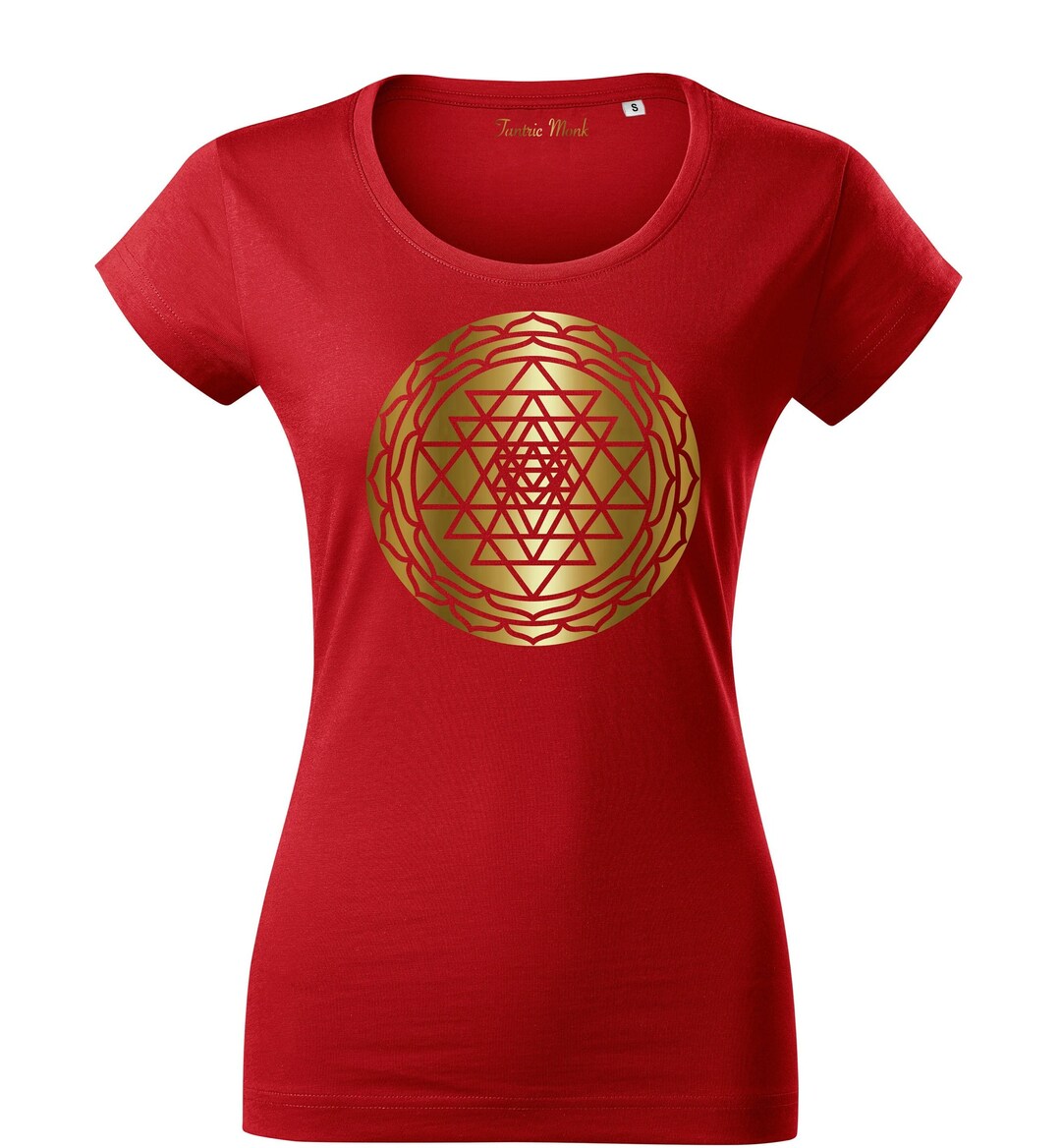 T-shirt , Sri Yantra Tripura Sundari With Golden Vinyl - Sacred ...