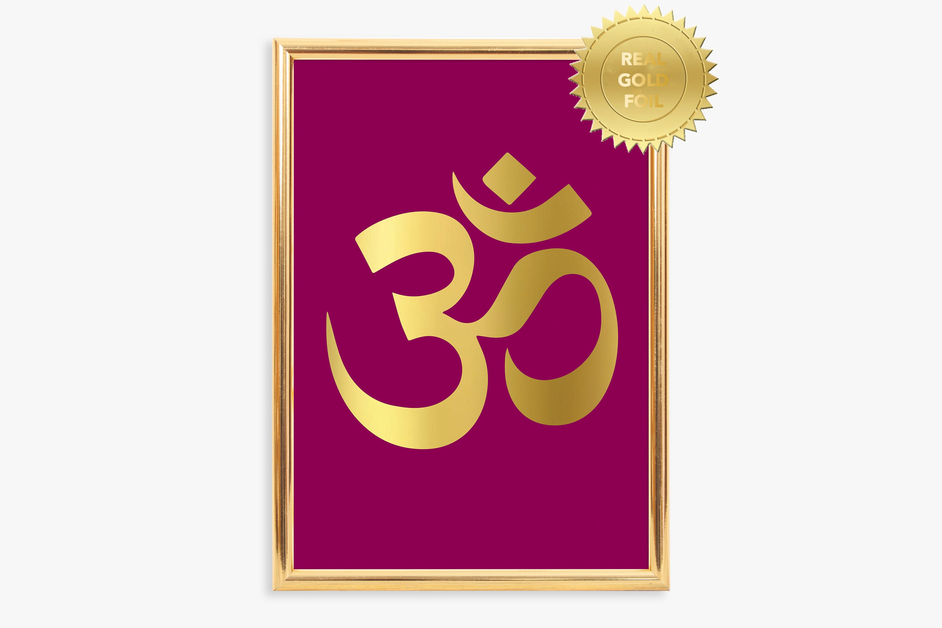 AUM Symbol, Gold Foil, Wall Art, Fine Print, Frame Not Included - Etsy
