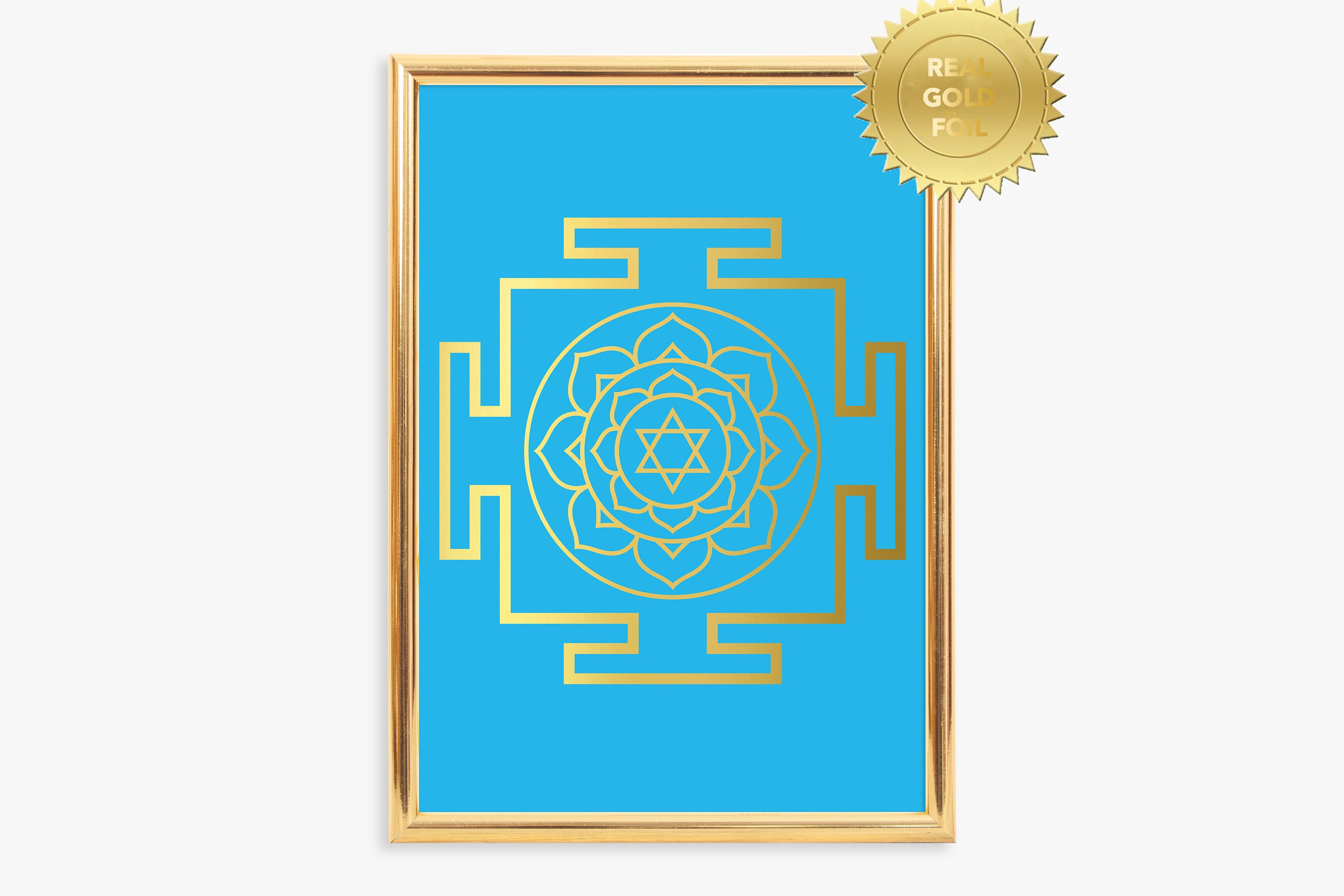 Bhuvaneshwari Yantra, Gold Foil, Wall Art, Fine Print, Frame Not ...