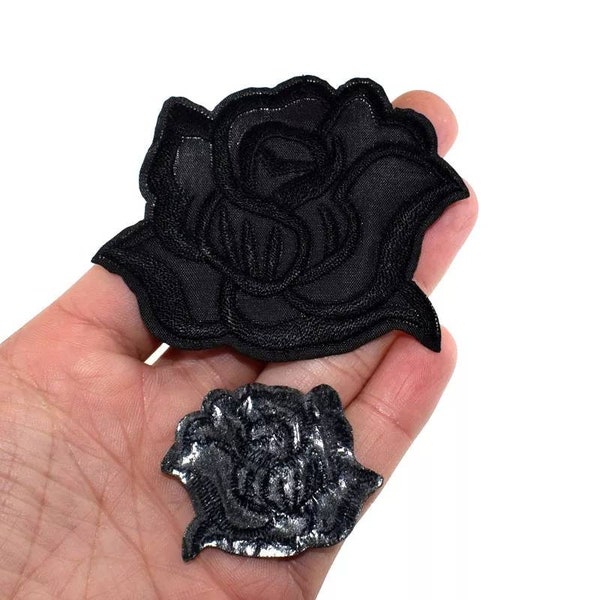 Black Rose Applique - Etsy