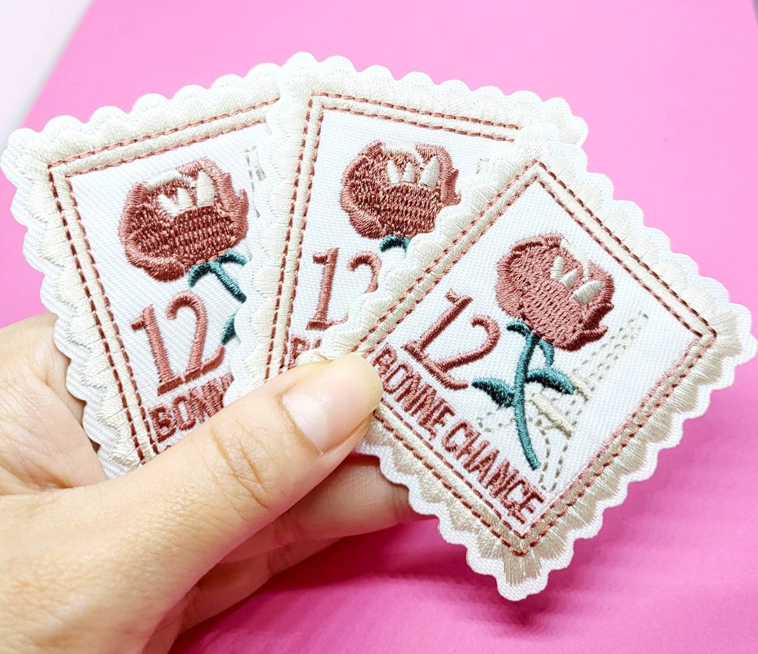 SET X2 PCS Stamp Iron on Patches, Cute Patches Iron on Patches for ...