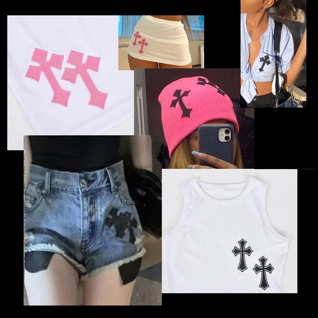 Cross Patch Iron on Applique Embroidered Patch Super Gothic Patch Black ...