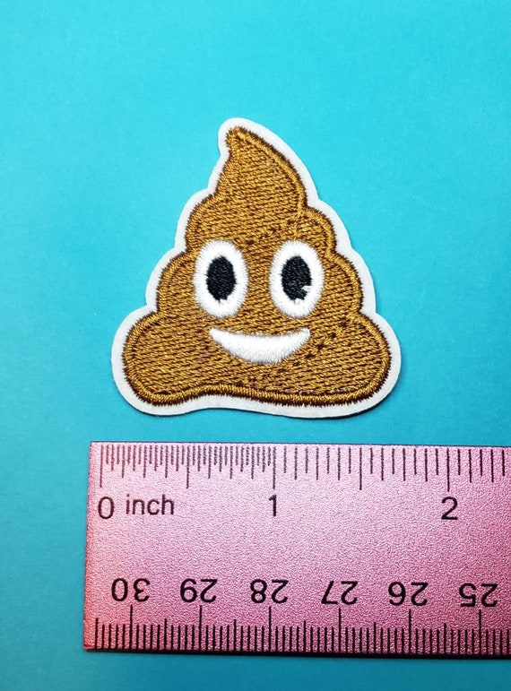 Iron on Applique Smiley Face Embroidered Patch Ice Cream Poo Emoji ...