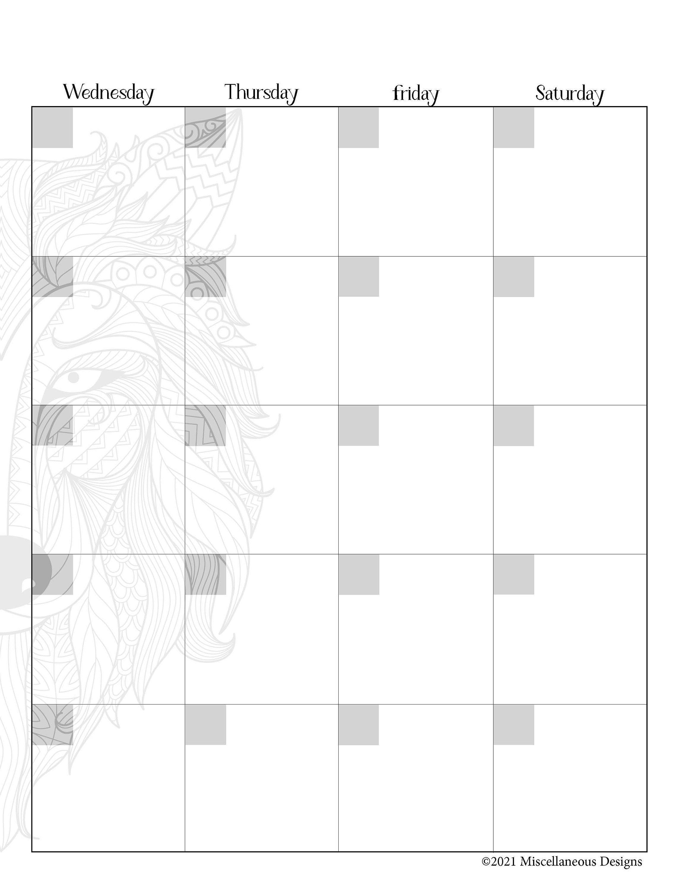 Undated Monthly and Weekly COLORING Planner Pages - Etsy
