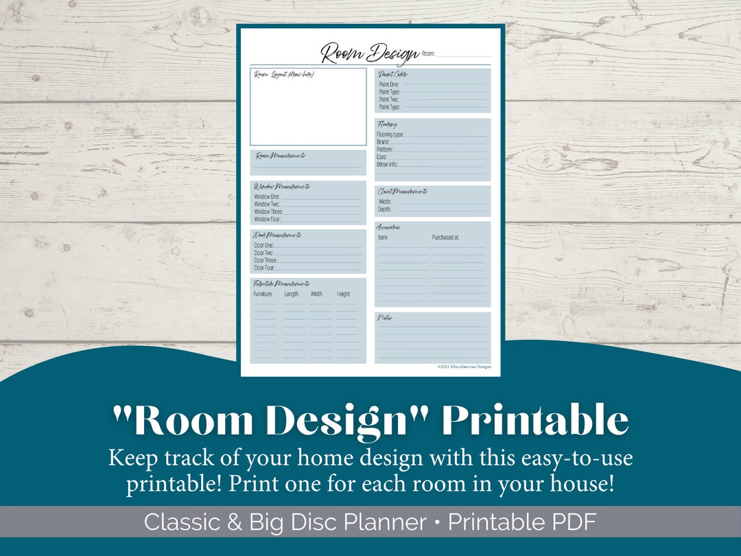 Room Design Printable - Etsy
