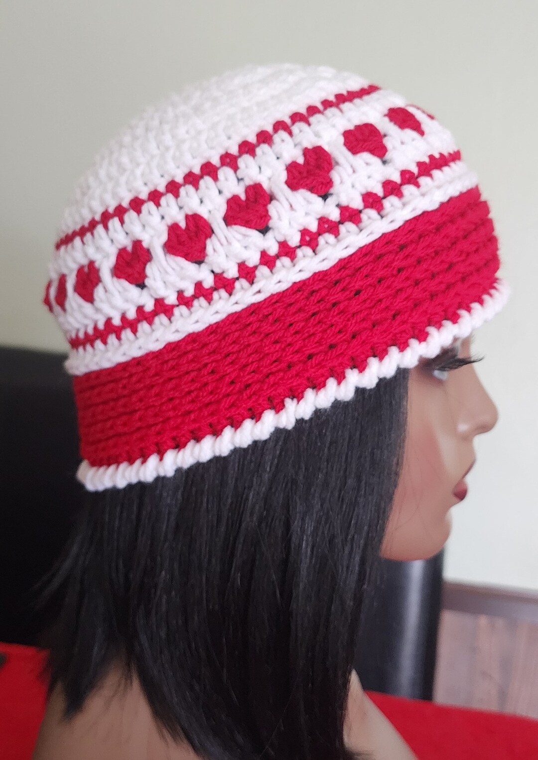 Crochet Heart Beanie - Etsy