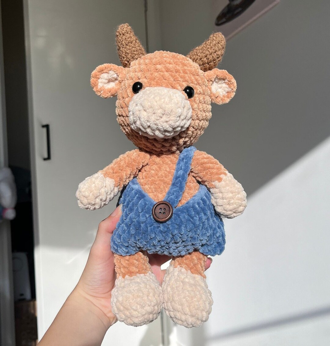 Crochet Bull Wearing Blue Shorts Plushie Soft Toy amigurumi - Etsy