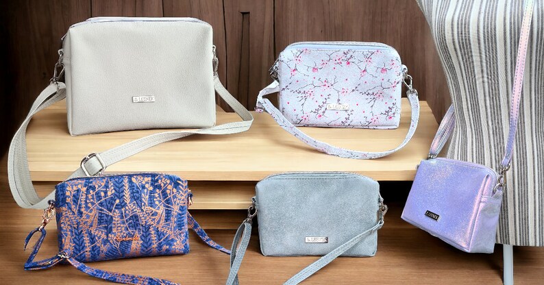 Shoulder Bag SEWING PATTERN, the Caroline Purse Tutorial, 2 Sizes, 2 ...