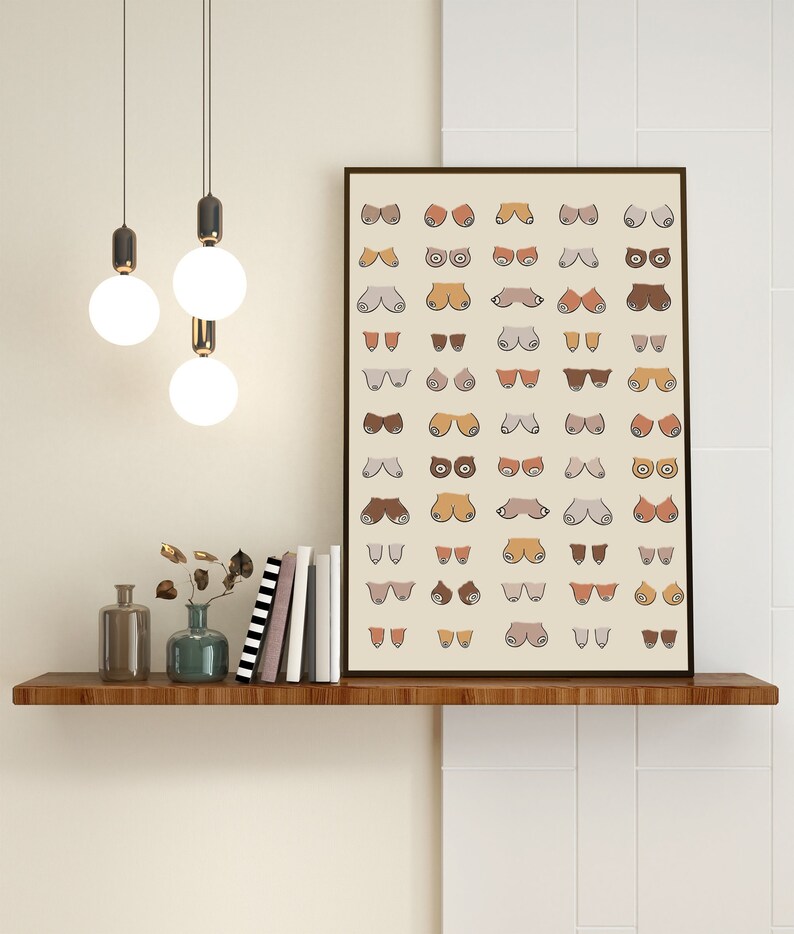 Boob Poster Boob Print Breasts Print Breasts Poster Female - Etsy