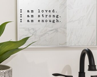 I Am Mirror Decal - Etsy