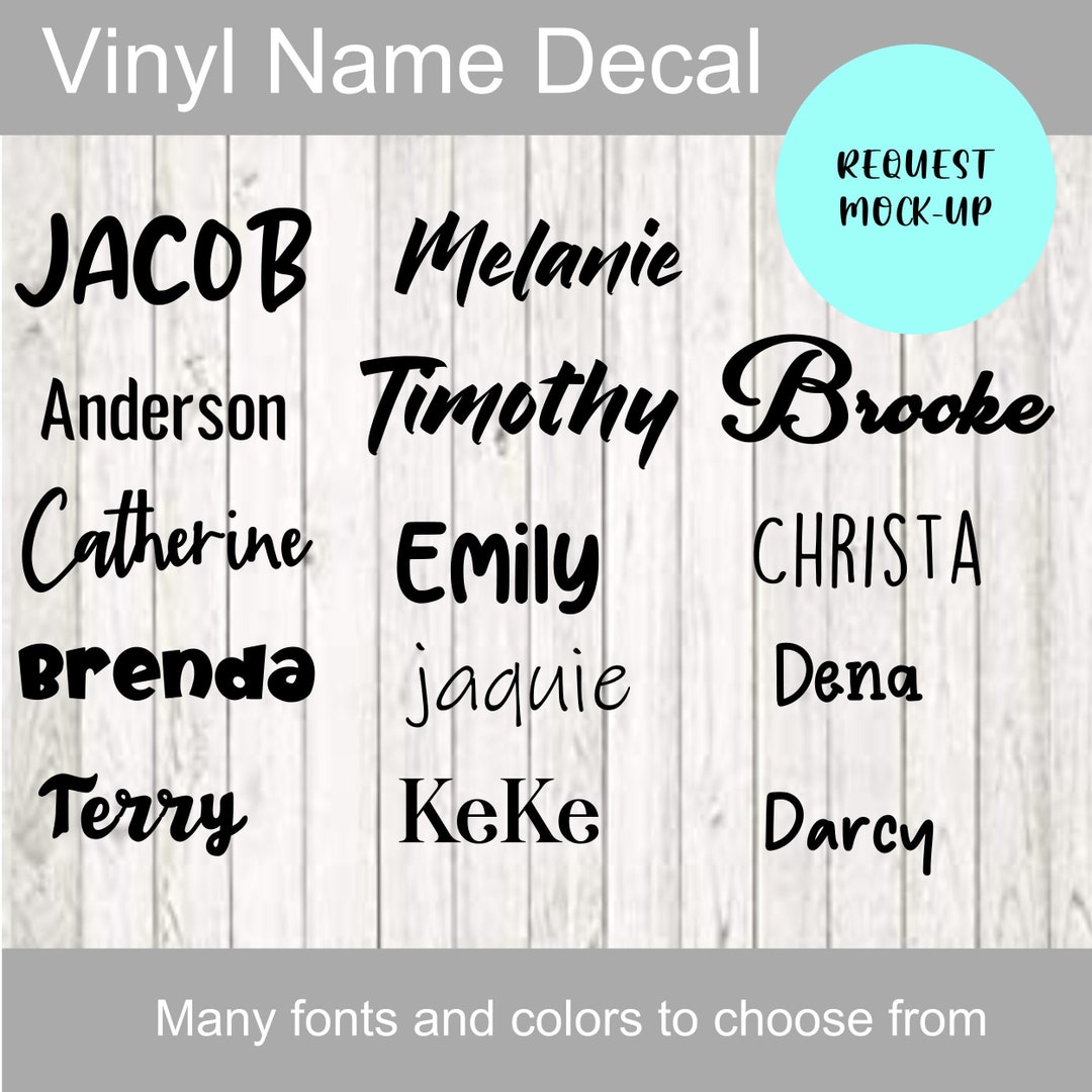 Custom Vinyl Lettering | Decals | Custom Text Decals | Custom Name ...