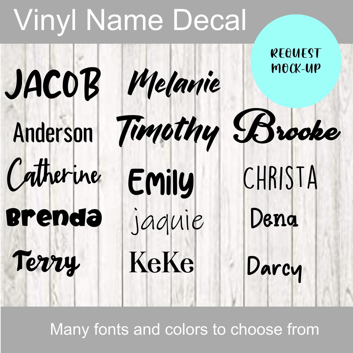 Custom Vinyl Lettering Decals Custom Text Decals Custom | Etsy