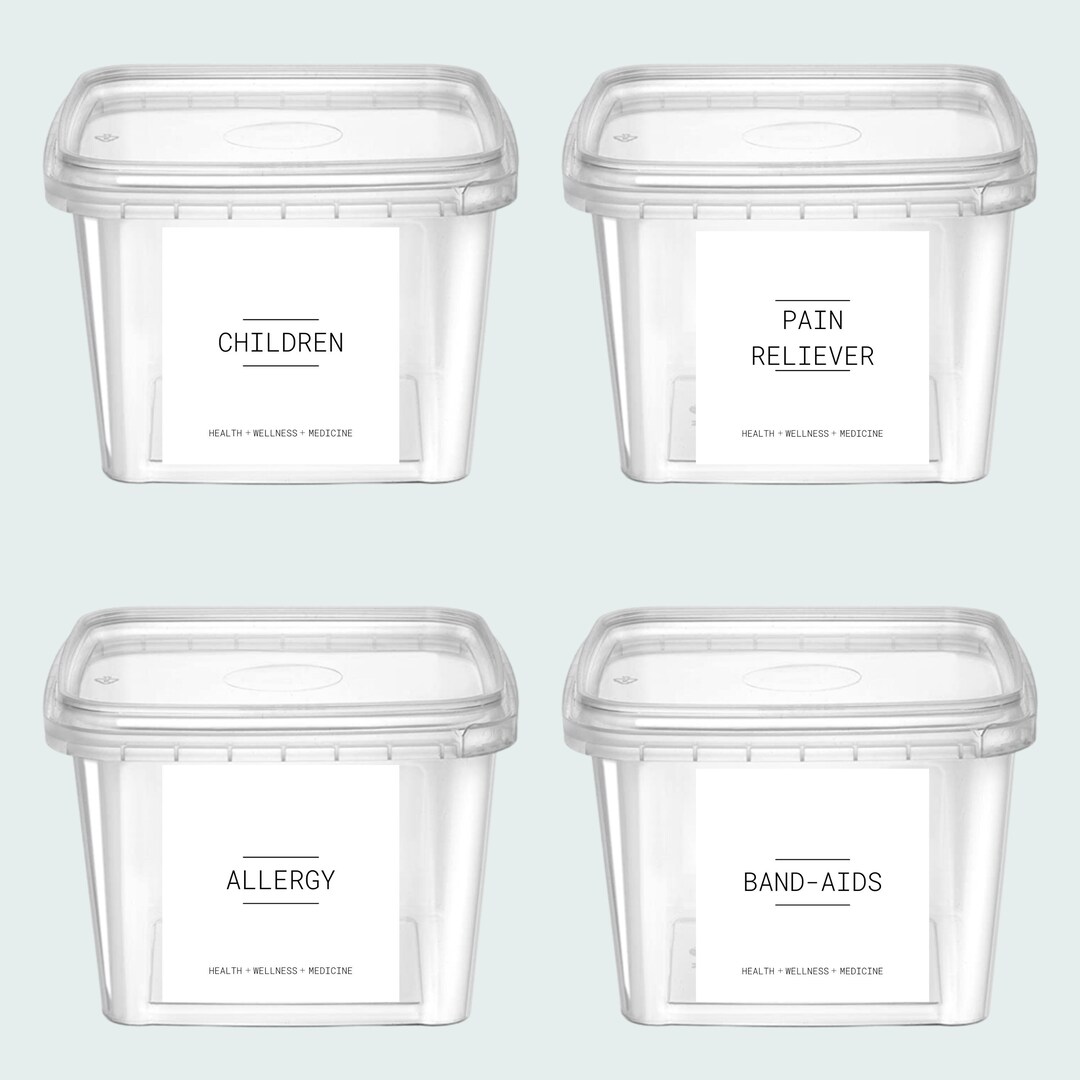 Medicine Cabinet Labels Medicine Organization Labels First Aid Box ...