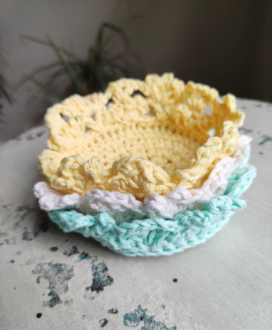 CROCHET PATTERN Basket, Trinket Dish Pattern, Ring Basket Crochet, Easy ...