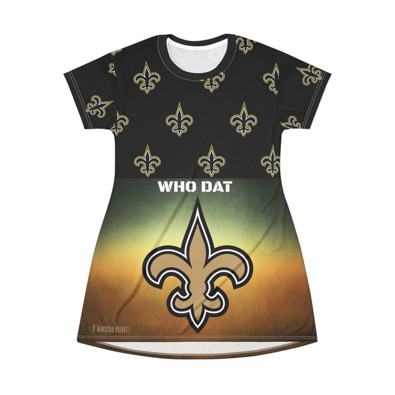 WHO DAT SAINTS All Over Print T-shirt Dress - Etsy