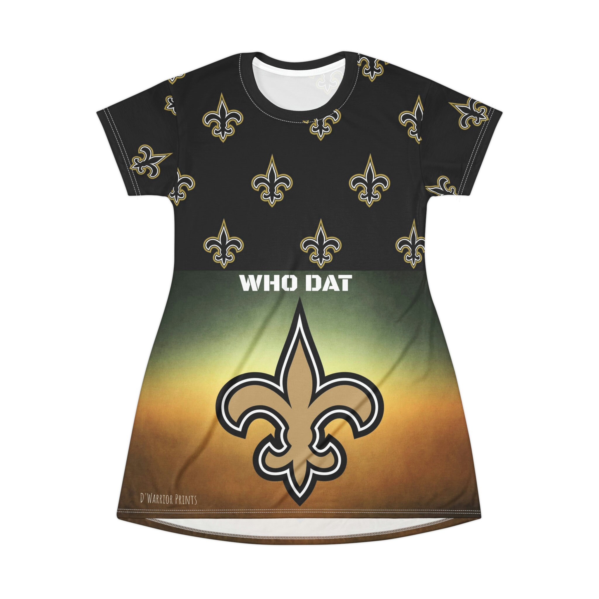 WHO DAT SAINTS All Over Print T-shirt Dress - Etsy