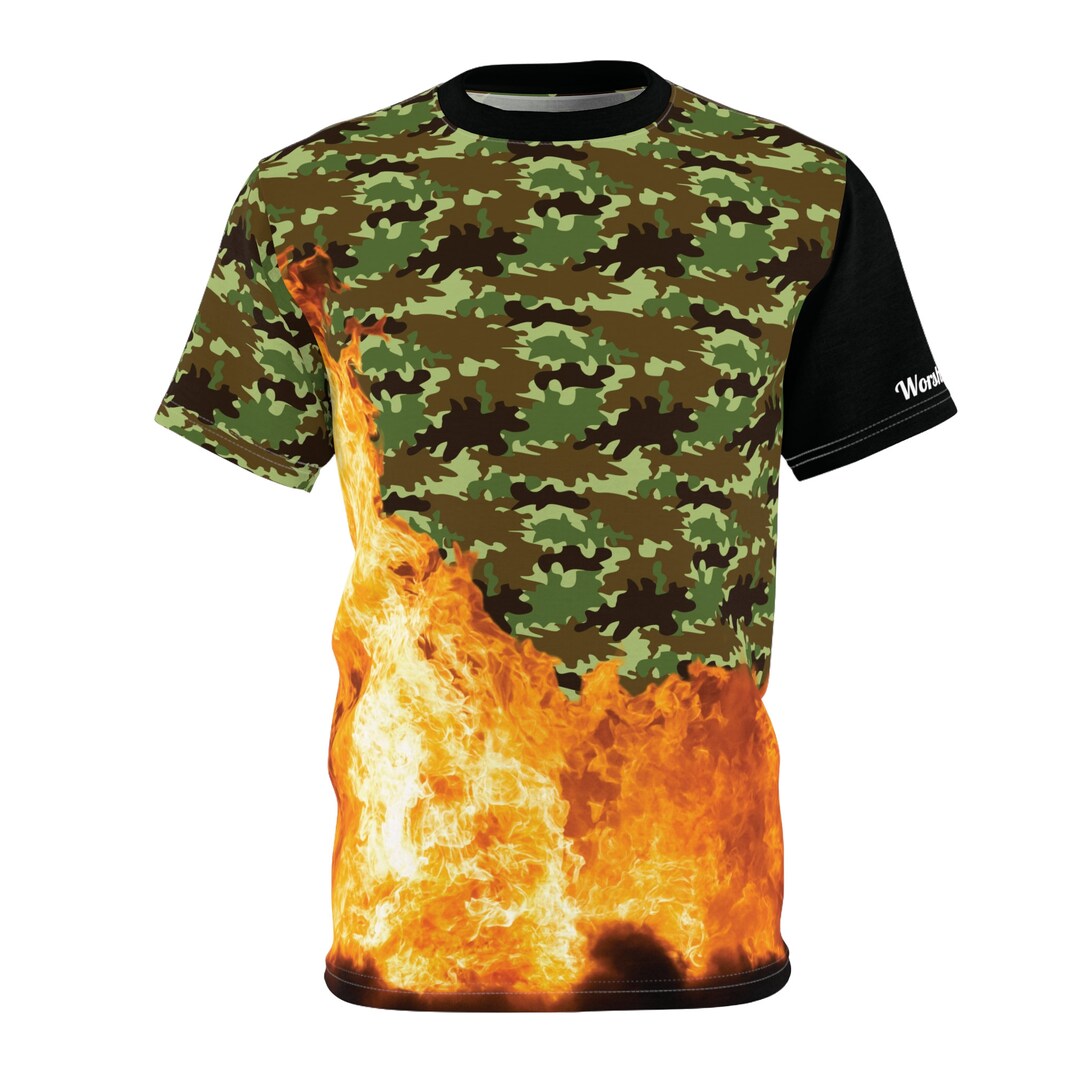FIRE CAMOU - Men's AOP Cut & Sew Tee - Etsy