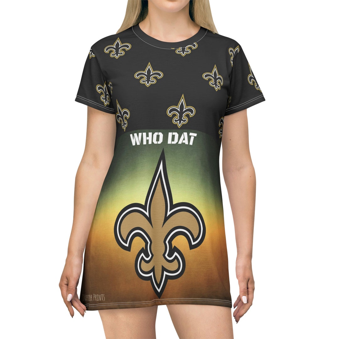 WHO DAT SAINTS All Over Print T-shirt Dress - Etsy