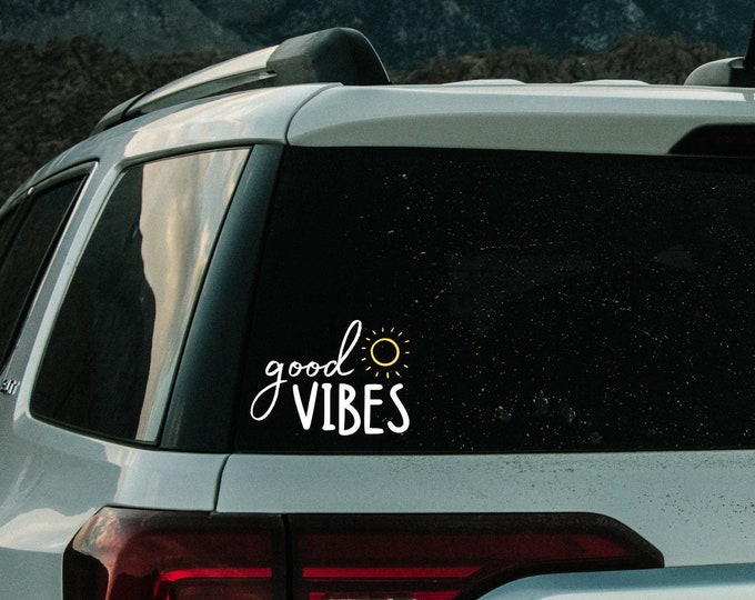 Good Vibes Only Vinyl Decal // for Car Windows, Mirror Decal, Locker ...