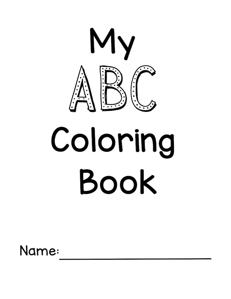 29-page ABC Coloring Book - Printable Digital File - Etsy