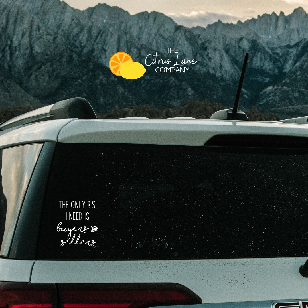 Real Estate Life Decal: Buyers & Sellers Vinyl Car Laptop Decal - Etsy