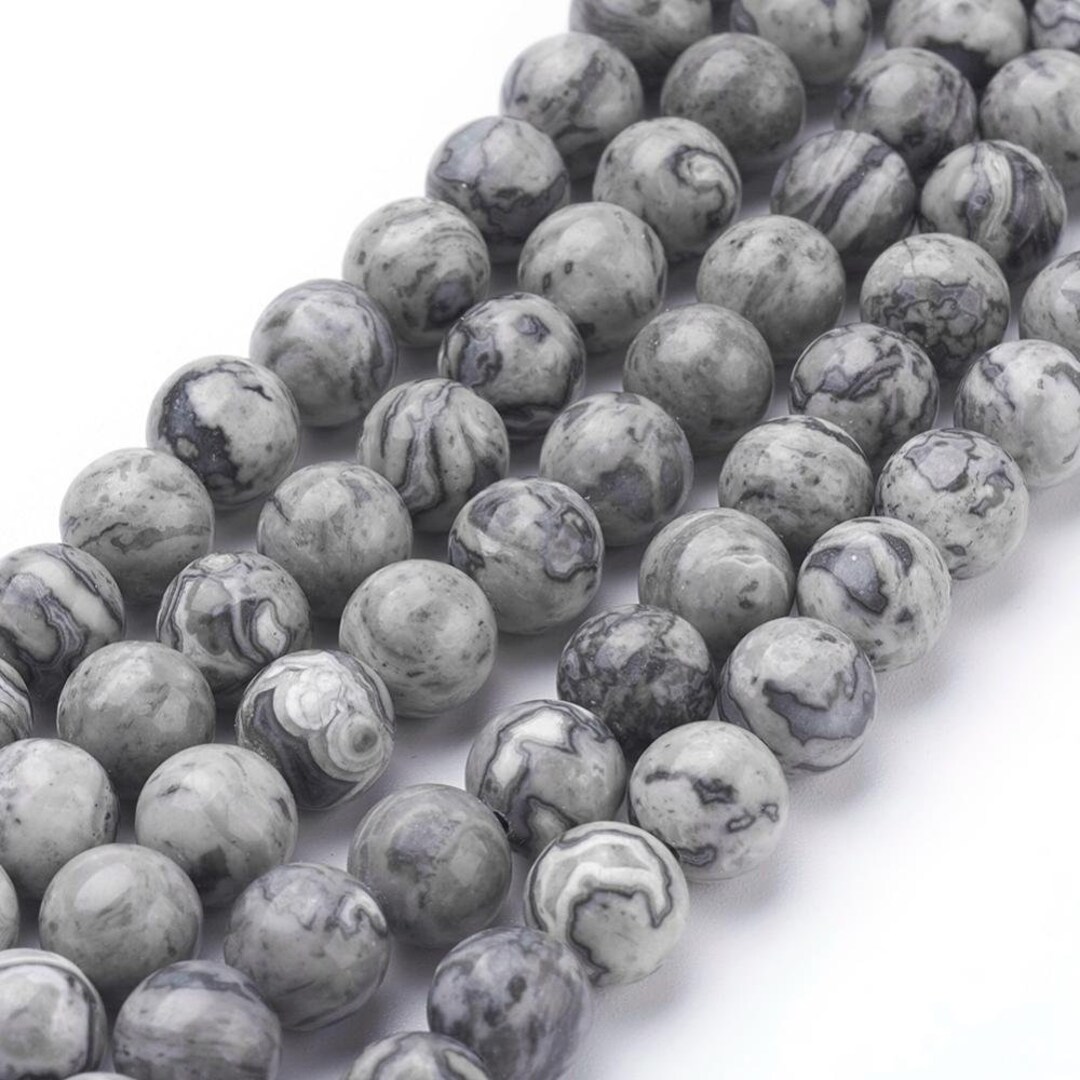 2 Sizes 6mm 8mm Picasso Jasper, Map Stone, Crazy Lace Jasper, Shades of ...