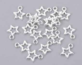 Stainless Steel Star Connector Star Earrings Charms and - Etsy