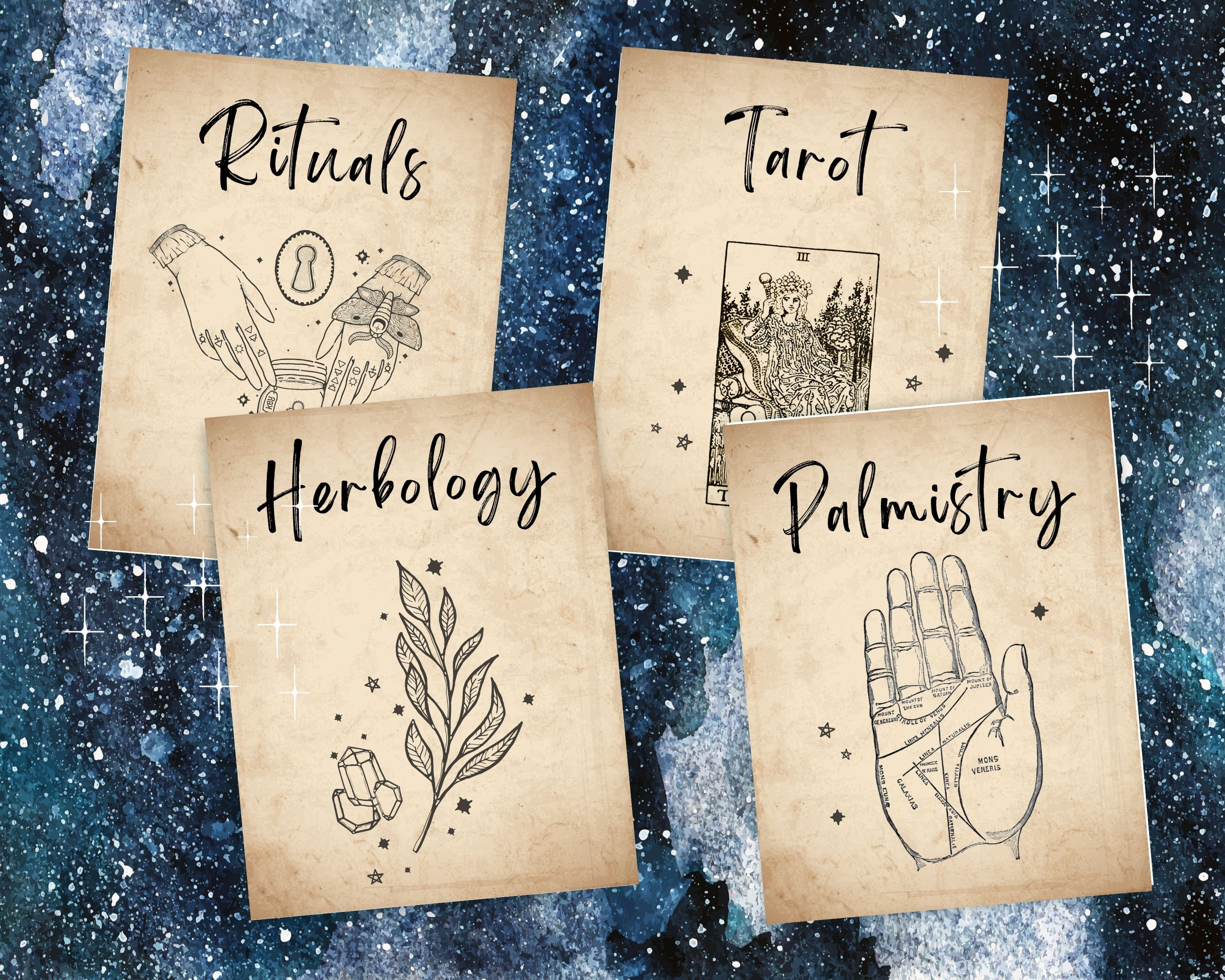 Book of Shadows Pages. Wiccan Planner Printables, Downloadable Book of ...