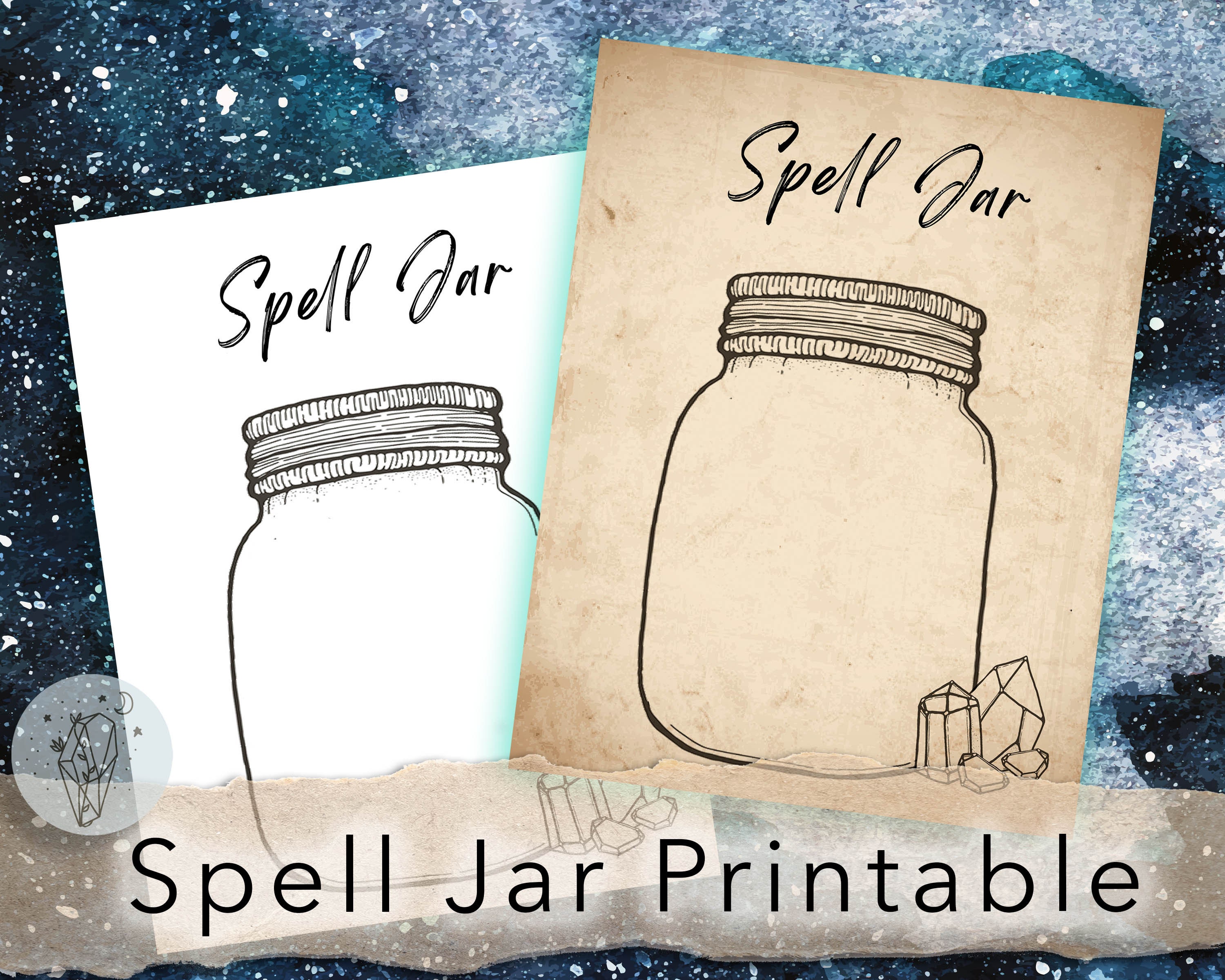 Book of Shadows Pages. Grimoire Printable Pages, Spell Jar Page Ready ...