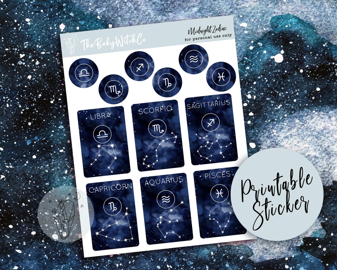 Witch Bullet Journal, Zodiac Planner Kit. Download Print and Add to ...