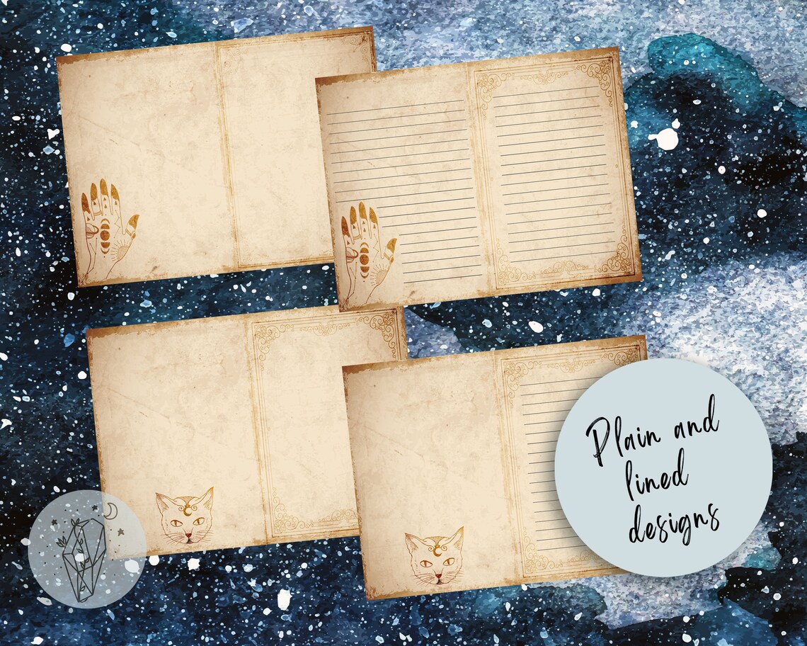 Book of Shadows Pages. Grimoire Printable Pages, Ready to Fill With ...