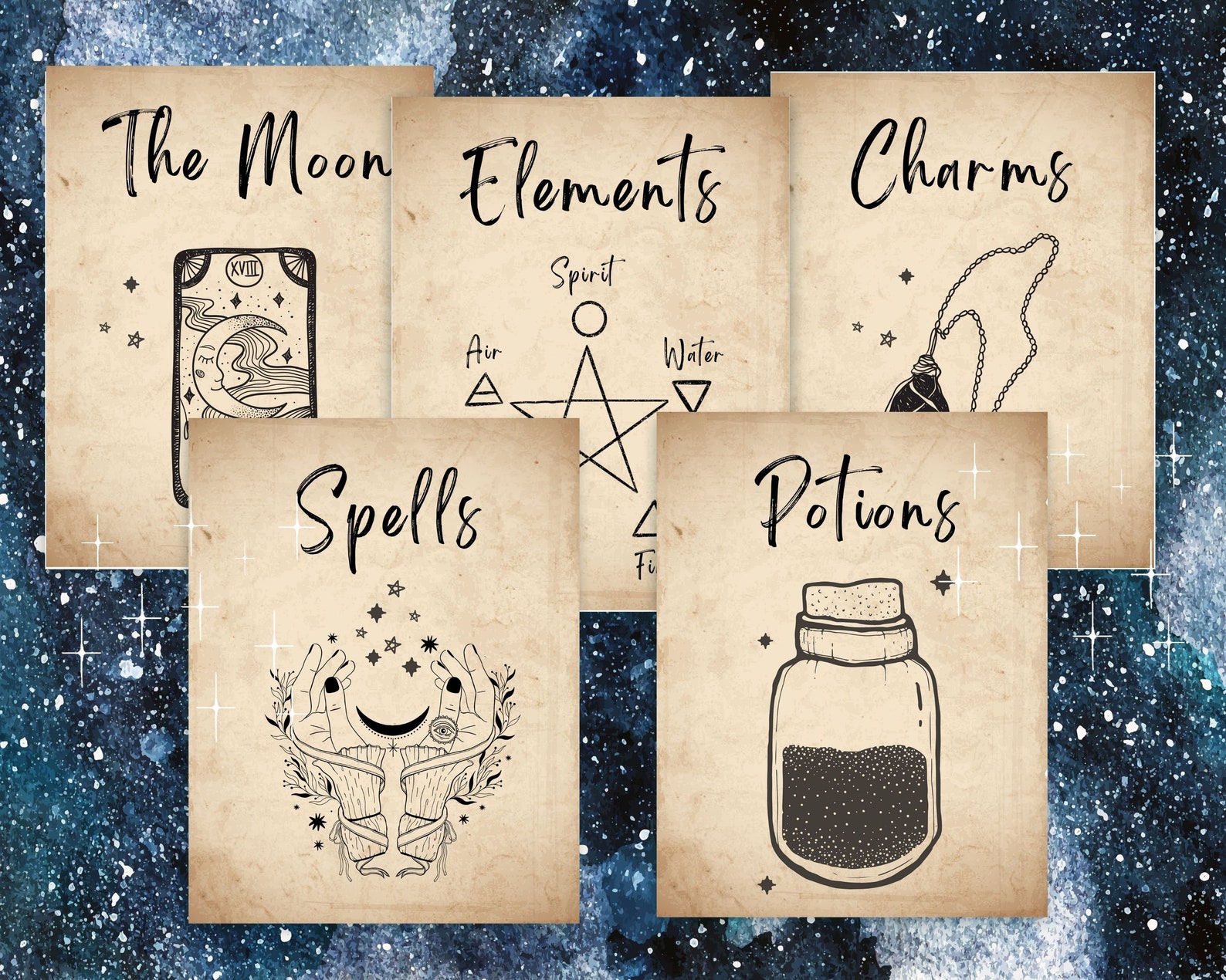 Book of Shadows Pages. Wiccan Planner Printables, Downloadable Book of ...