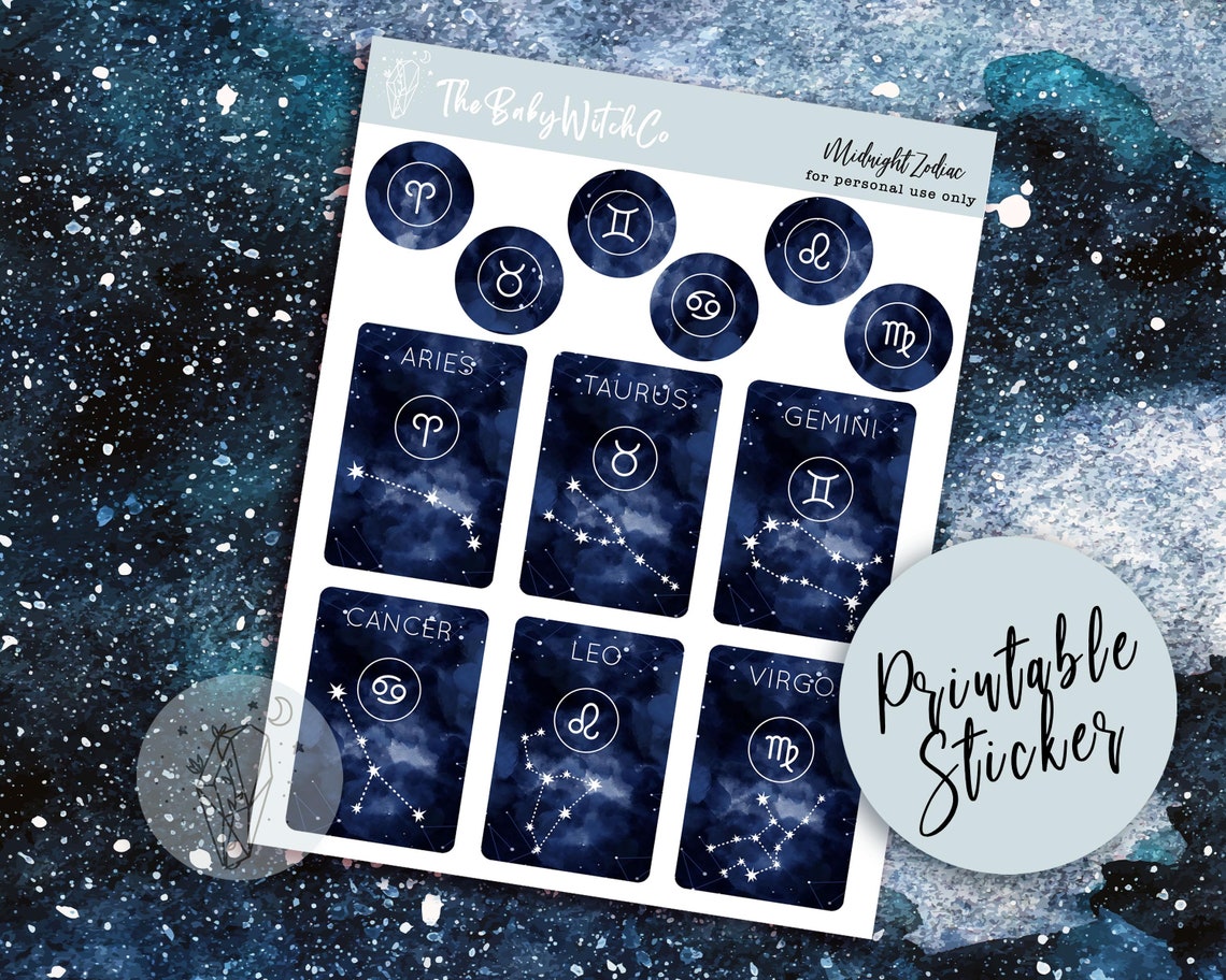 Witch Bullet Journal, Zodiac Planner Kit. Download Print and Add to ...