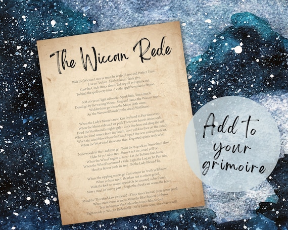 Wiccan Rede Printable