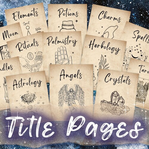 Book of Shadows Pages. Wiccan Planner Printables Downloadable - Etsy