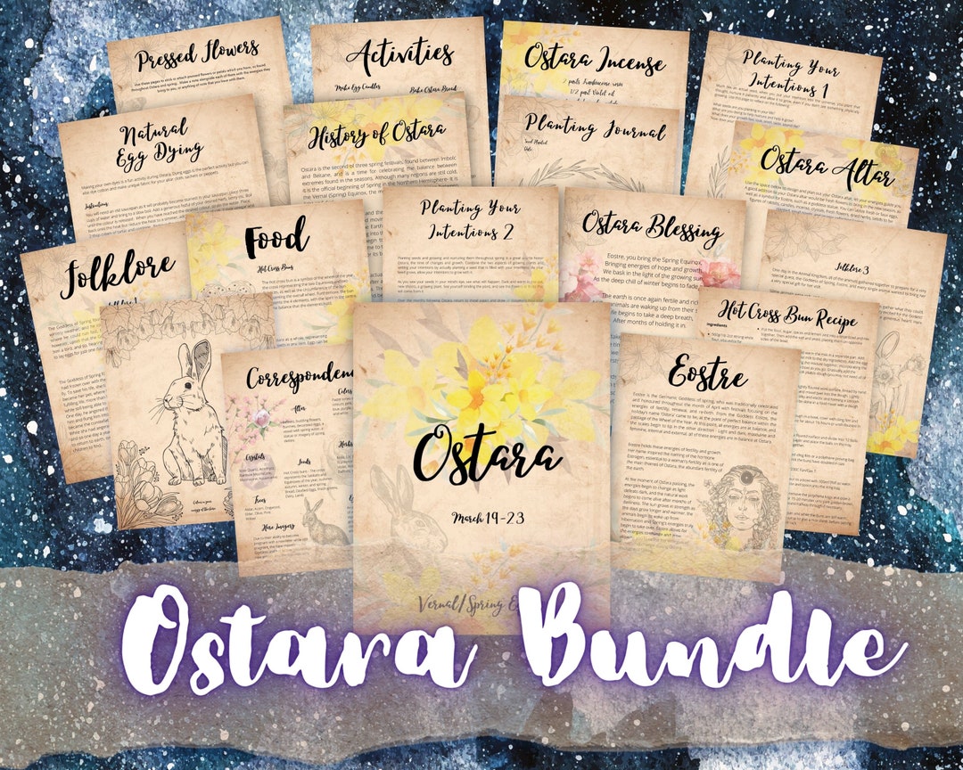 Ostara Book of Shadows, Printable Grimoire Pages. BOS Pages, Download ...