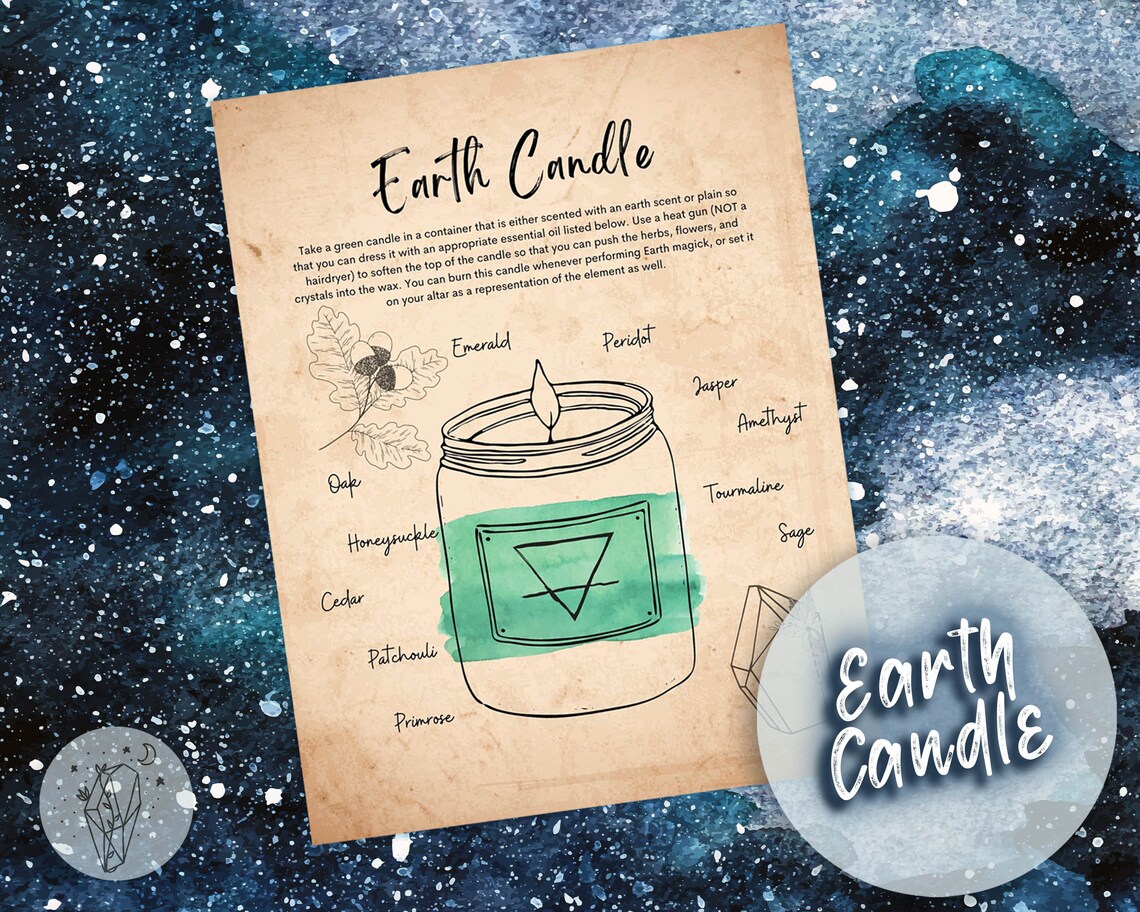 Earth Element Magic Book of Shadows Printable Grimoire Pages. | Etsy