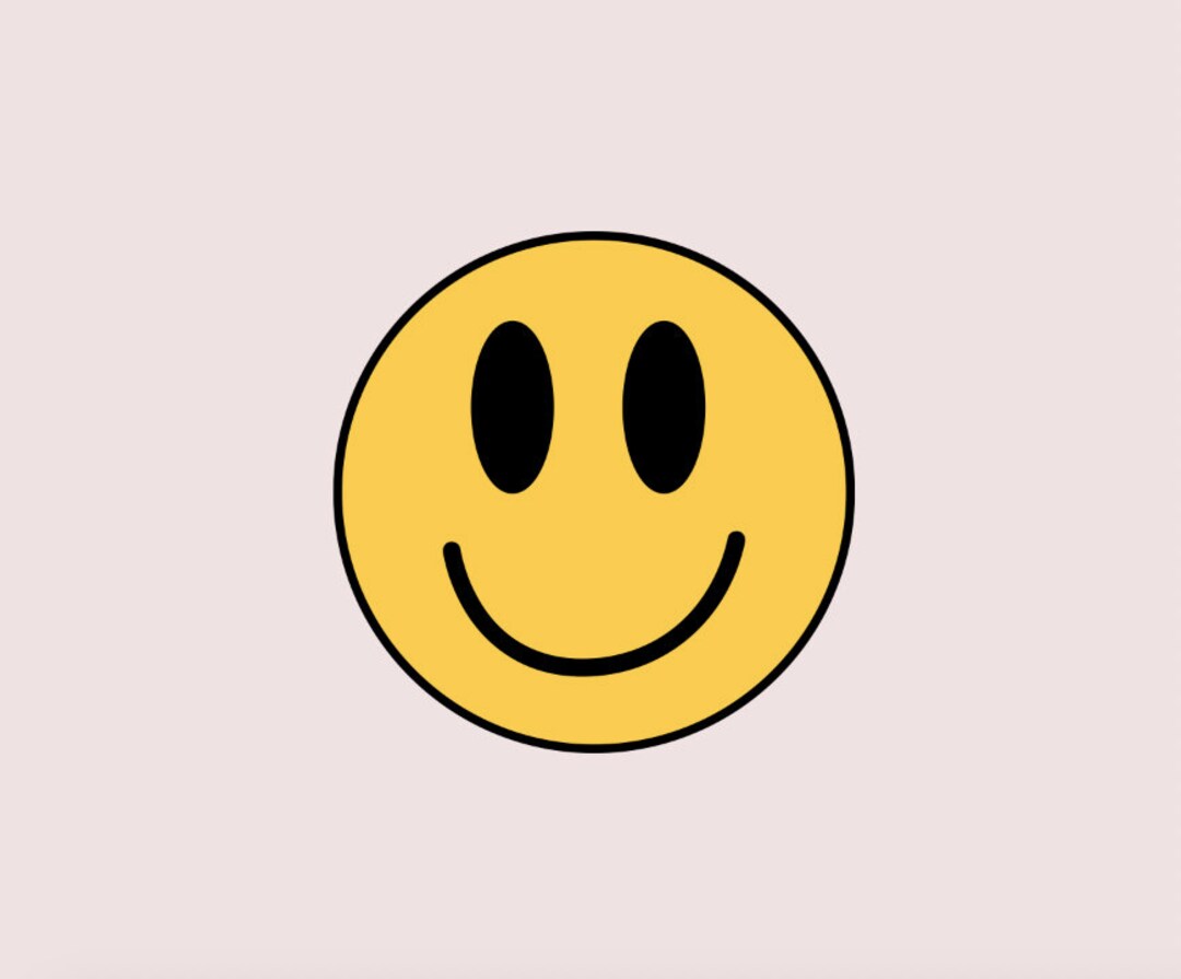 Happy Face Sticker - Etsy