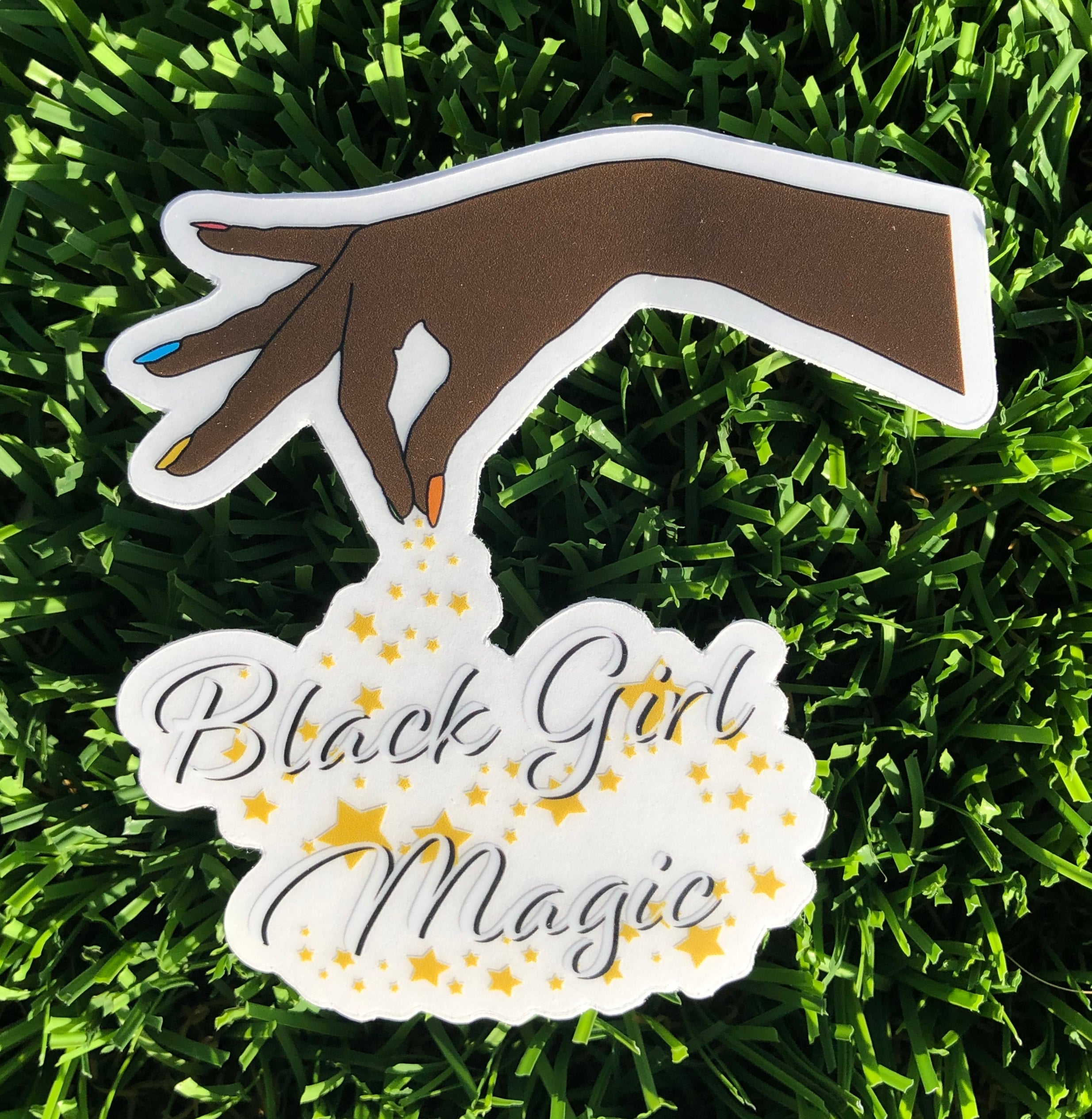 Black Girl Magic Sticker | Hand Sprinkling Magic | - Etsy