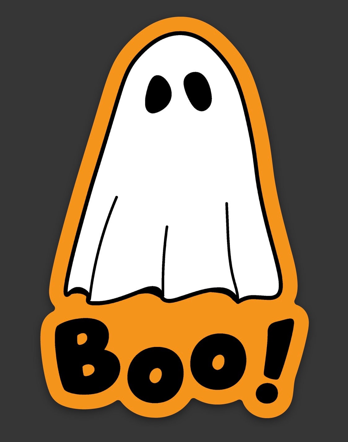 Boo! Ghost Sticker - Etsy