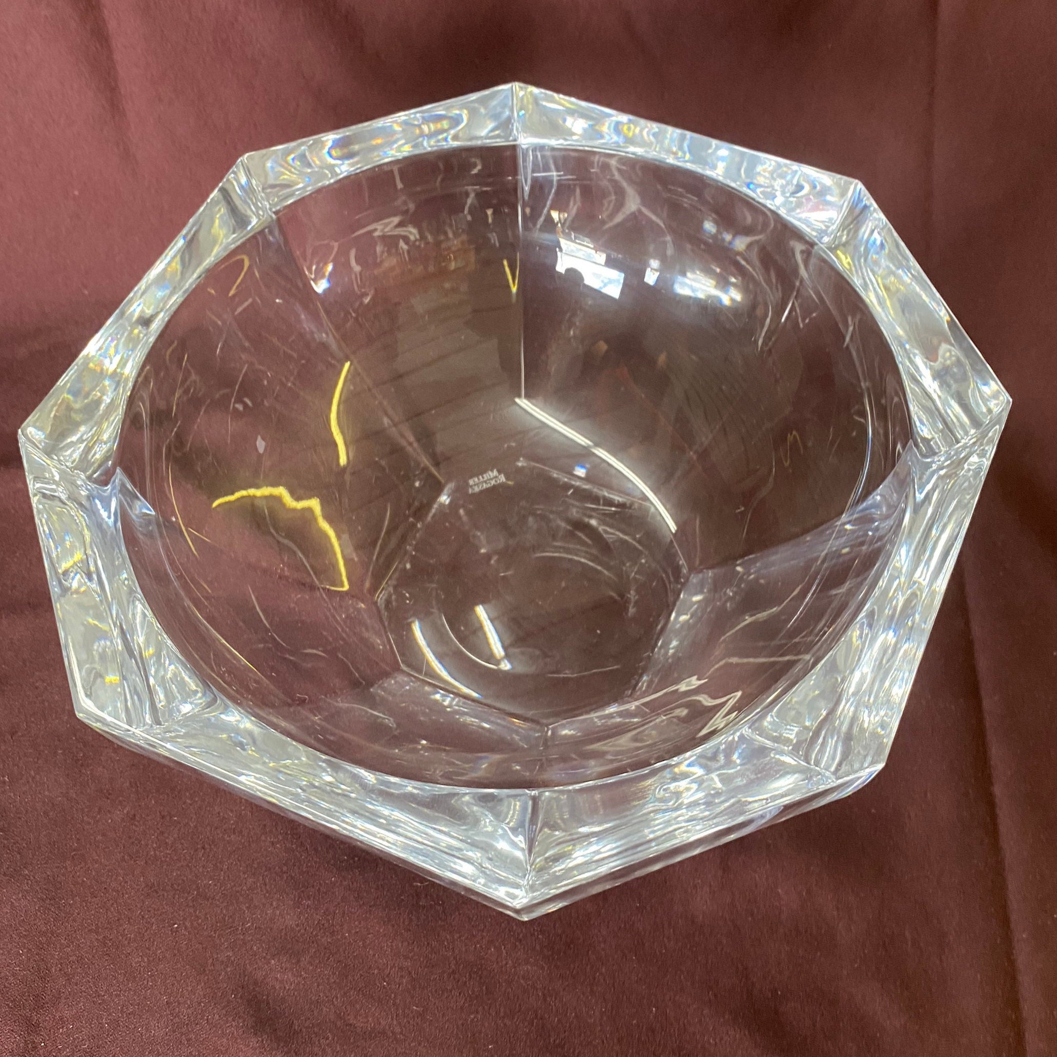 Marked Miller Rogaska Octagonal Crystal Bowl Over 8-1/2 - Etsy