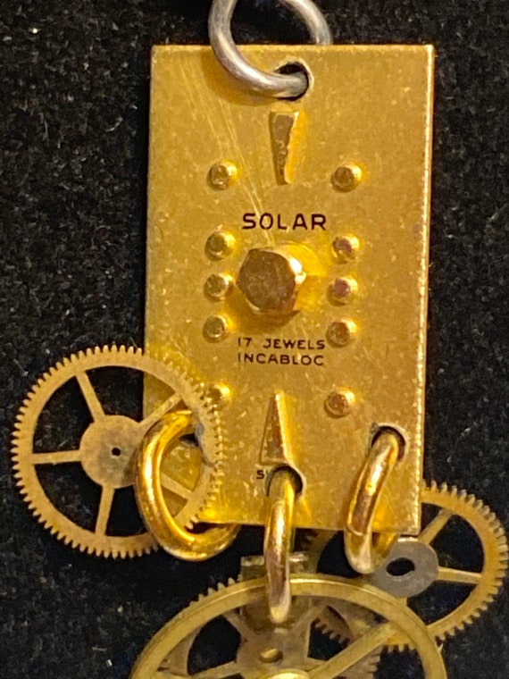 Vintage Steampunk Solar 17 Jewels Incabloc Gold Earri… - Gem