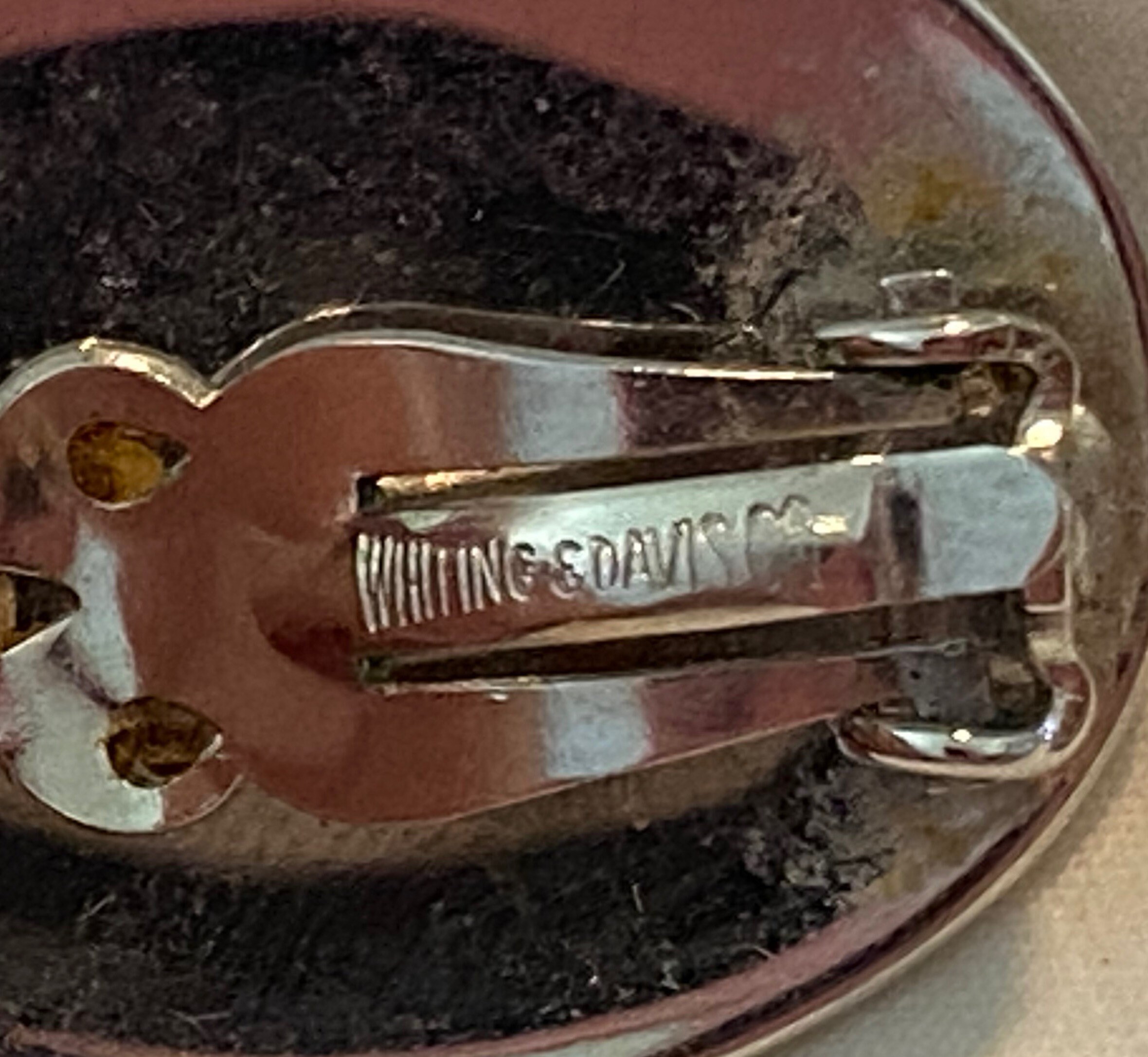 Vintage Whiting and Davis Co Clip on Earrings Silver Colored - Etsy