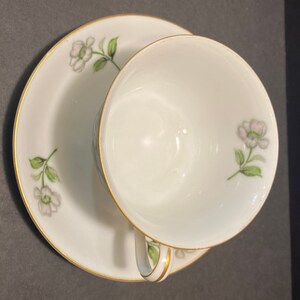 Vintage Puritan China "janet" Pattern Set of 12 Cups and Saucers, White ...