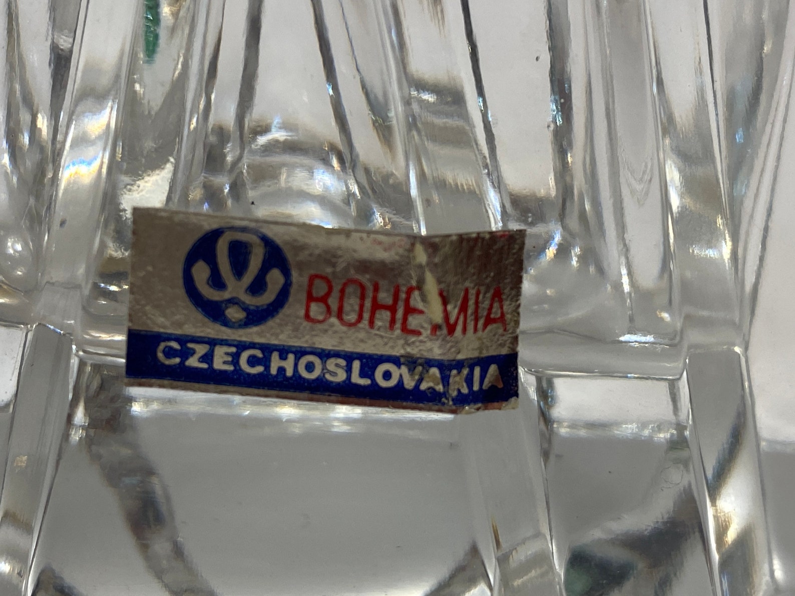 Vintage Bohemia Czechoslovakia Crystal Glass Vase Unique | Etsy