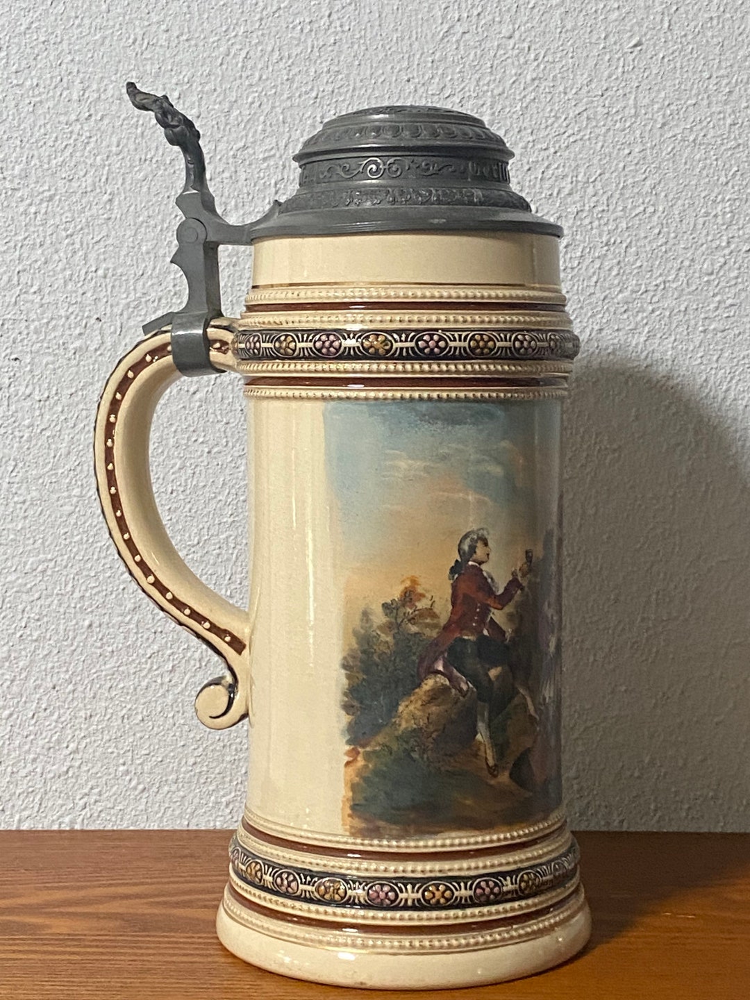 Gorgeous Estate Merkelbach & Wick 1 Liter German Stein, Late 1800s ...